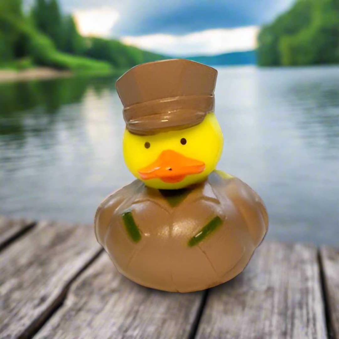 Intelligence Army Officer Rubber Duck Cruise Duck Kid Bath Toy Stress ...