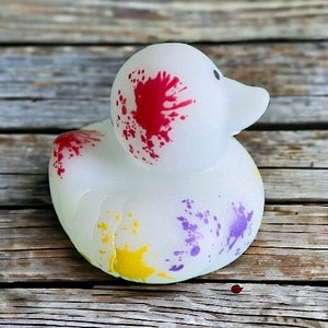 Paint Splatter Rubber Duck Cruise Ducks Kids Bath Toy Stress Relief ...