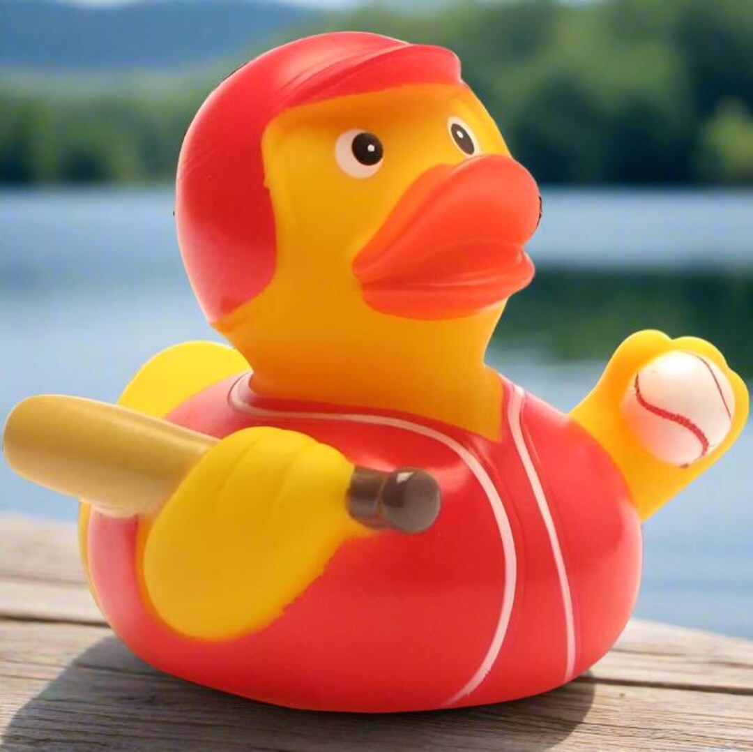 Baseball Rubber Duck Cruise Ducks Kid Bath Toys Stress Relief Debugging ...