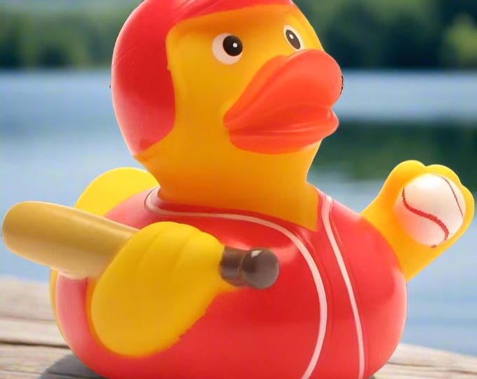 Baseball Rubber Duck Cruise Ducks Kid Bath Toys Stress Relief Debugging ...