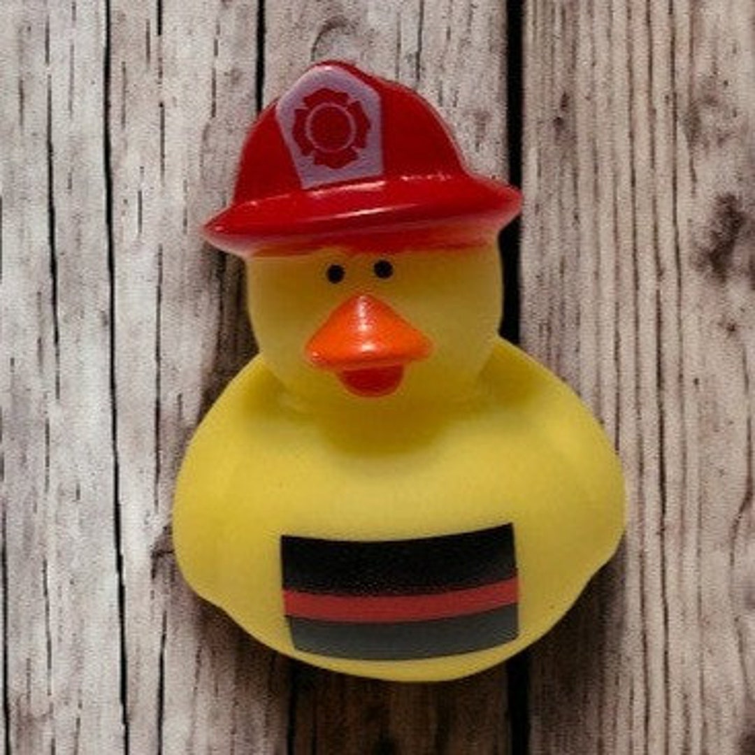 Firefighter Red Line Rubber Duck Cruise Duck Kid Bath Toy Stress Relief ...