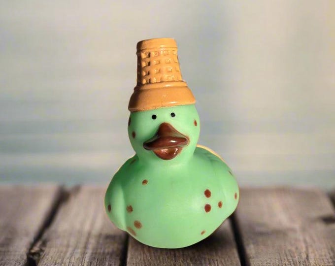 Mint Ice Cream Cone Rubber Duck Cruise Ducks Kids Bath Toys Stress ...