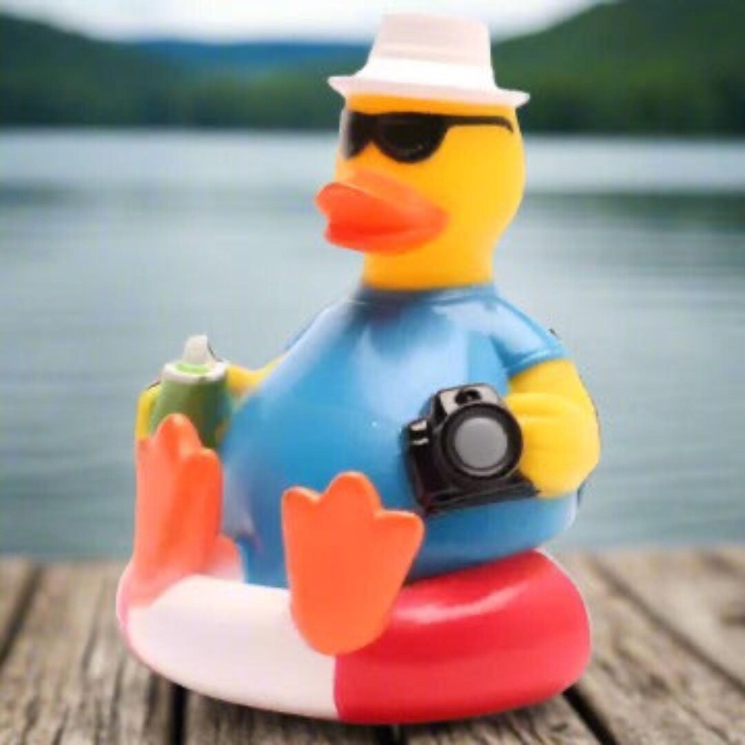 Tourist Rubber Duck Cruise Ducks Kids Bath Toy Stress Relief Debugging ...