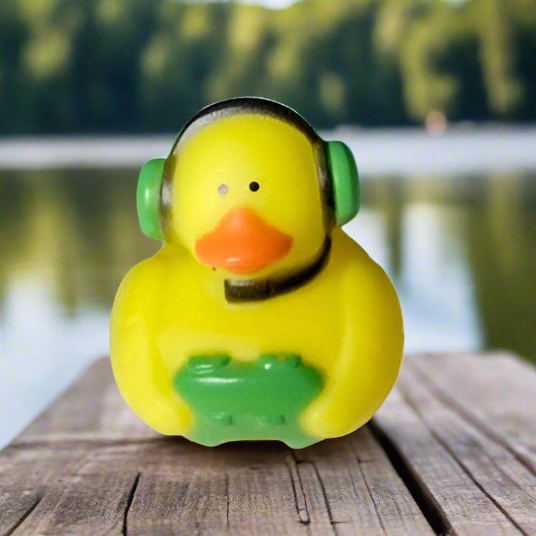 Gamer Green Rubber Duck Cruise Ducks Kids Bath Toy Stress Relief ...