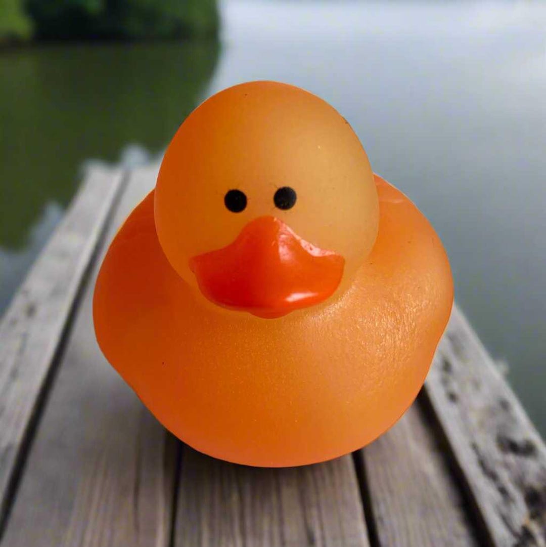 Color Changing Orange Rubber Duck Cruise Ducks Kids Bath Toys Stress ...