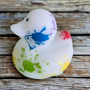Paint Splatter Rubber Duck Cruise Ducks Kids Bath Toy Stress Relief ...