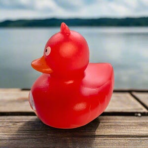 Silly Eyed Red Rubber Duck Cruise Ducks Kids Bath Toys Stress Relief ...