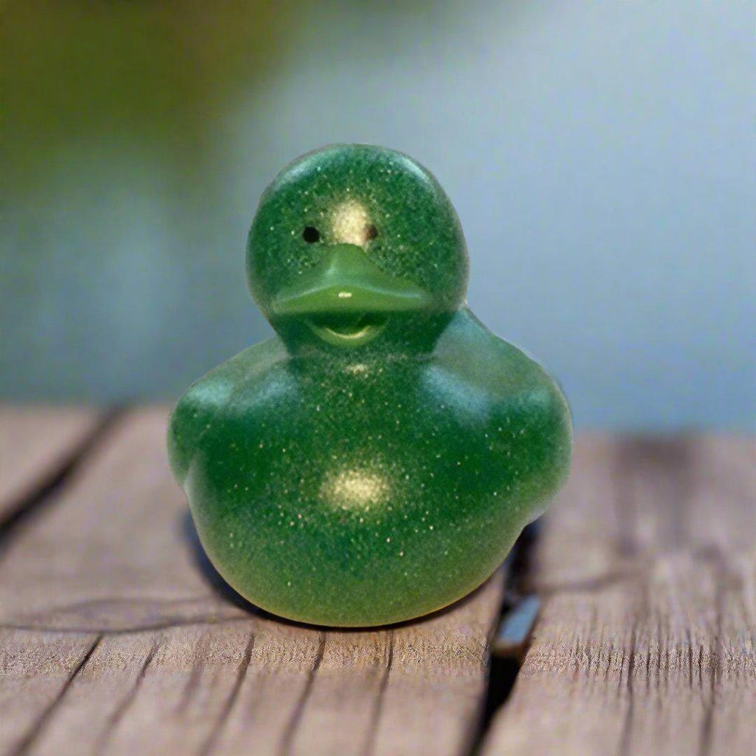 Glitter Green Rubber Duck Cruise Ducks Kids Bath Toy Stress Relief ...