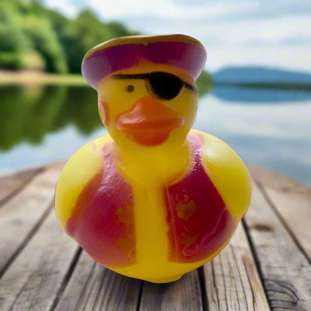 Pirate One-eyed Jane Rubber Duck Cruise Duck Kid Bath Toy Stress Relief ...