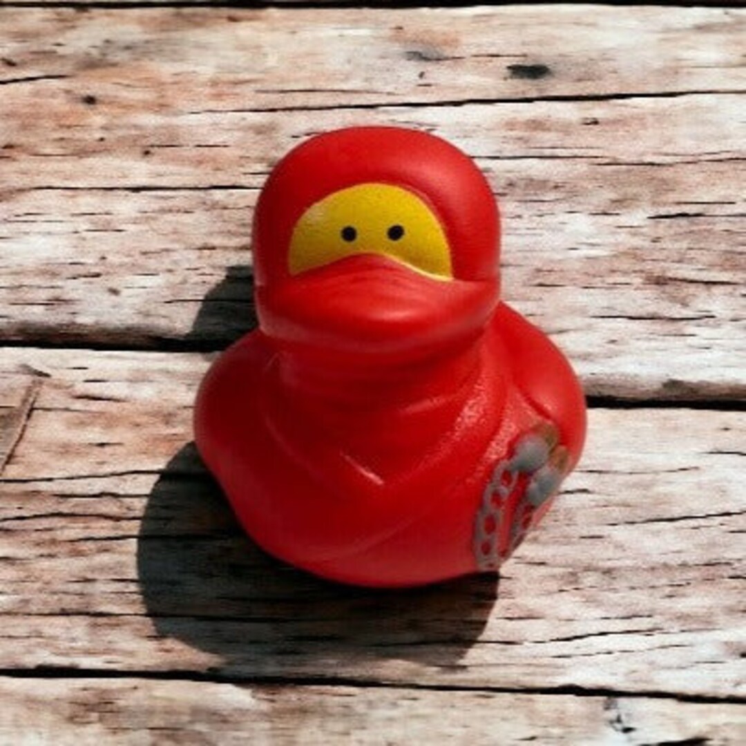 Ninja Red Rubber Duck Cruise Ducks Kids Bath Toy Stress Relief ...