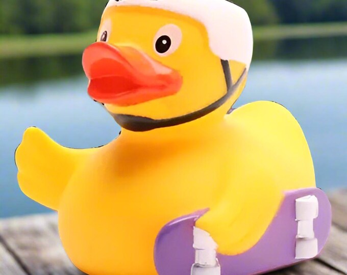 Skateboard Rubber Duck Cruise Duck Kid Bath Toy Stress Relief Debugging ...