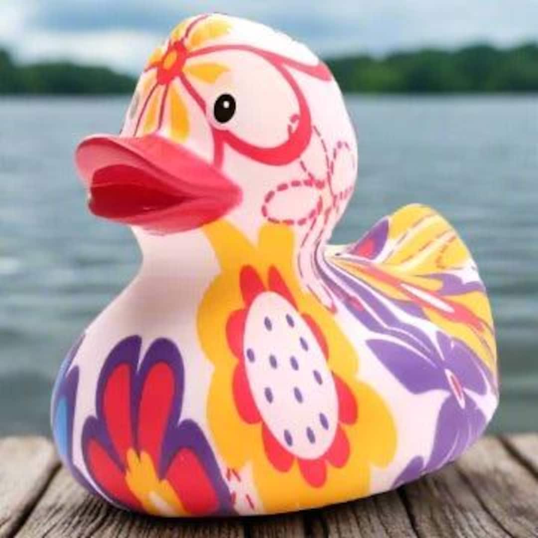Flower Power Rubber Ducky Cruise Ducks Kids Bath Toys Hippie Vibe ...