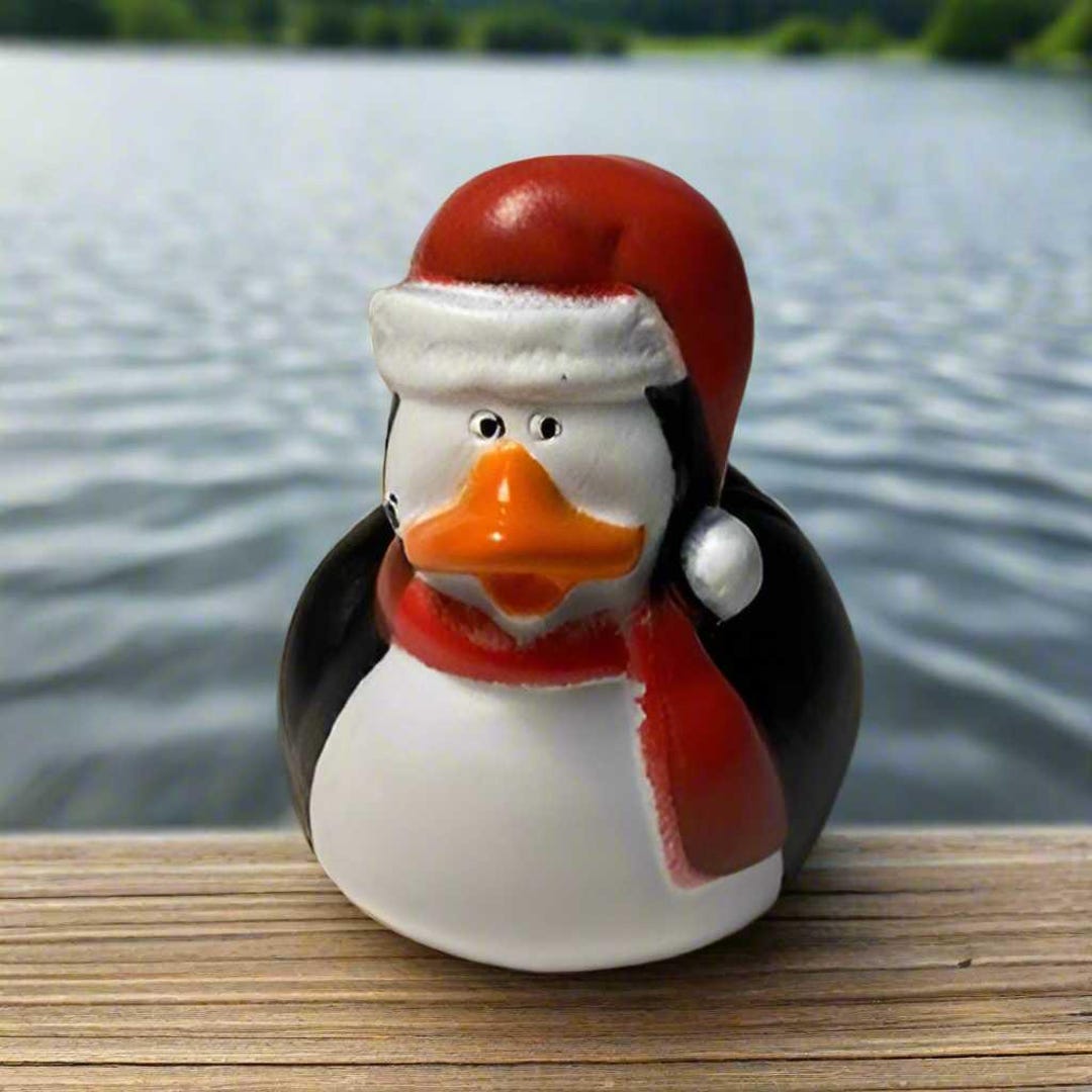 Penguin Red Rubber Duck Cruise Ducks Kids Bath Toy Stress Relief ...