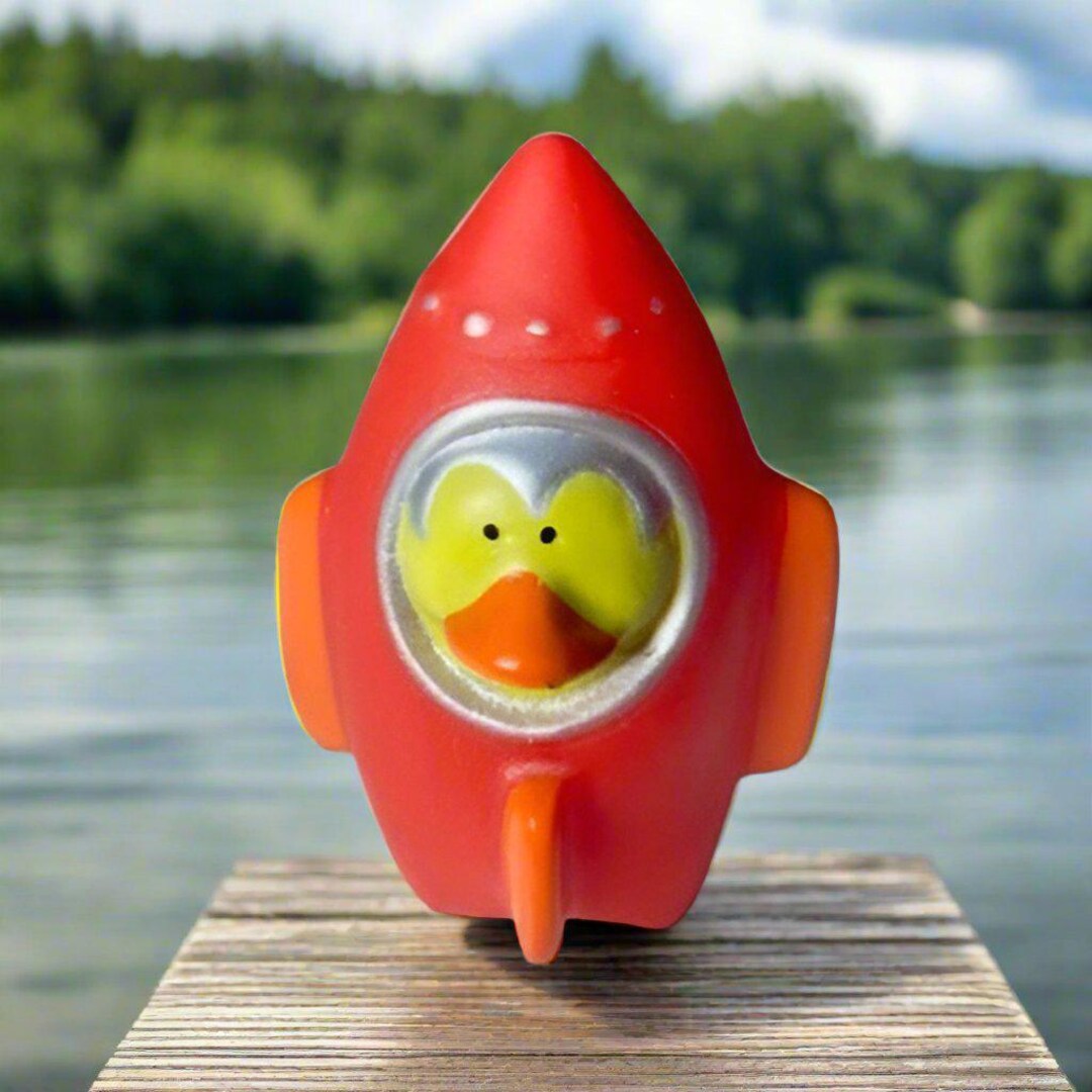 Rocket Rubber Duck Cruise Ducks Kids Bath Toy Stress Relief Debugging ...