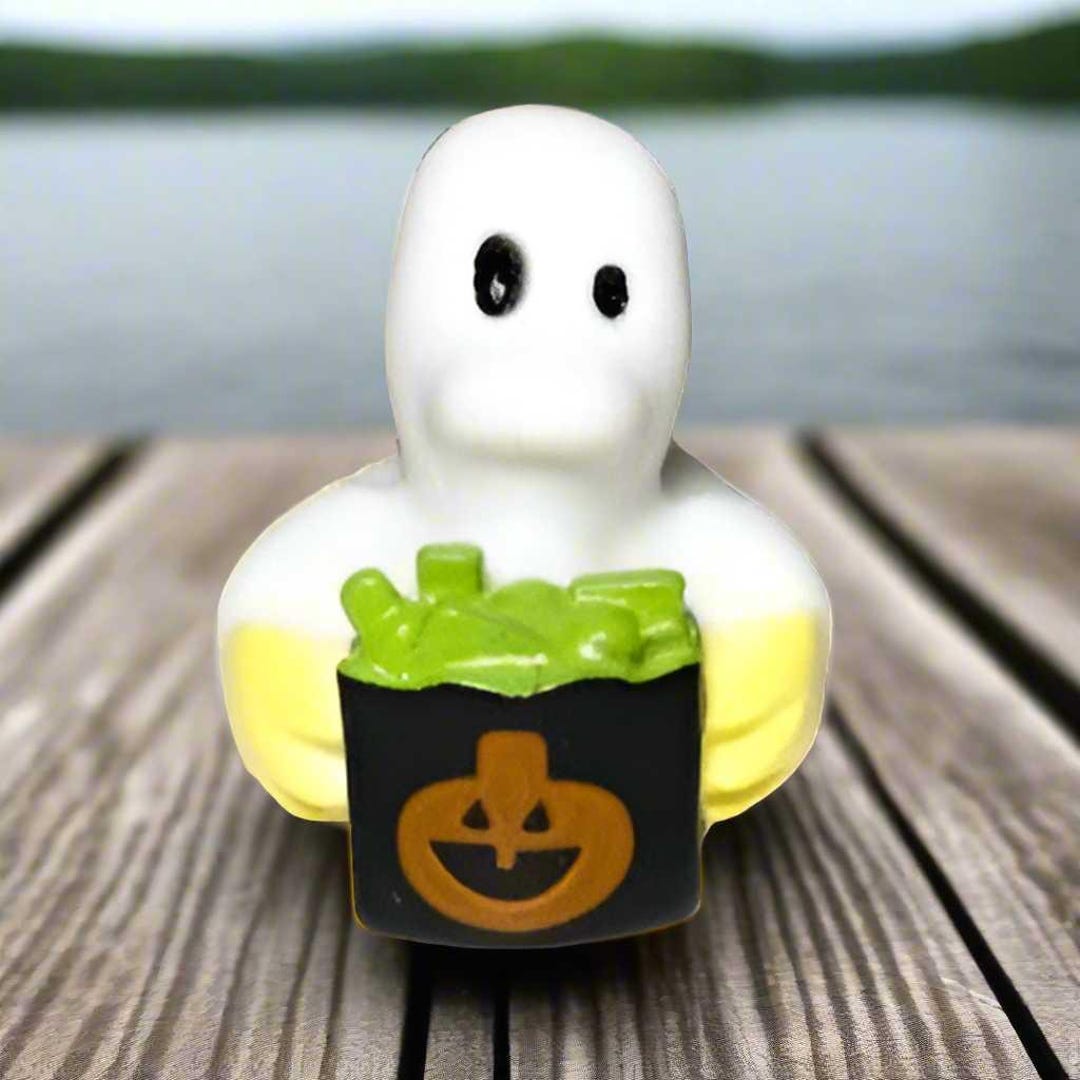Halloween Ghost Casper Rubber Duck Cruise Ducks Kids Bath Toy Stress ...