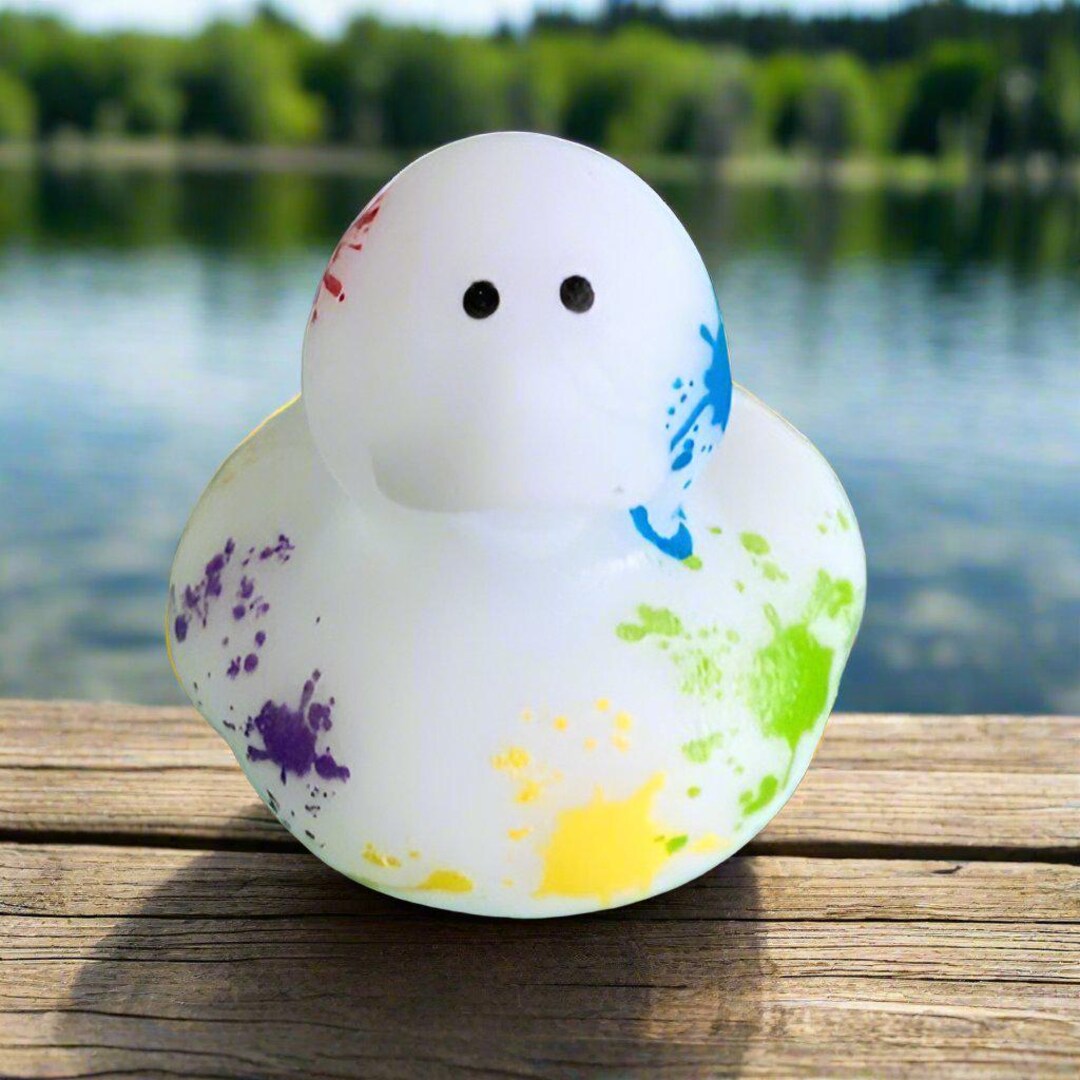 Paint Splatter Rubber Duck Cruise Ducks Kids Bath Toy Stress Relief ...
