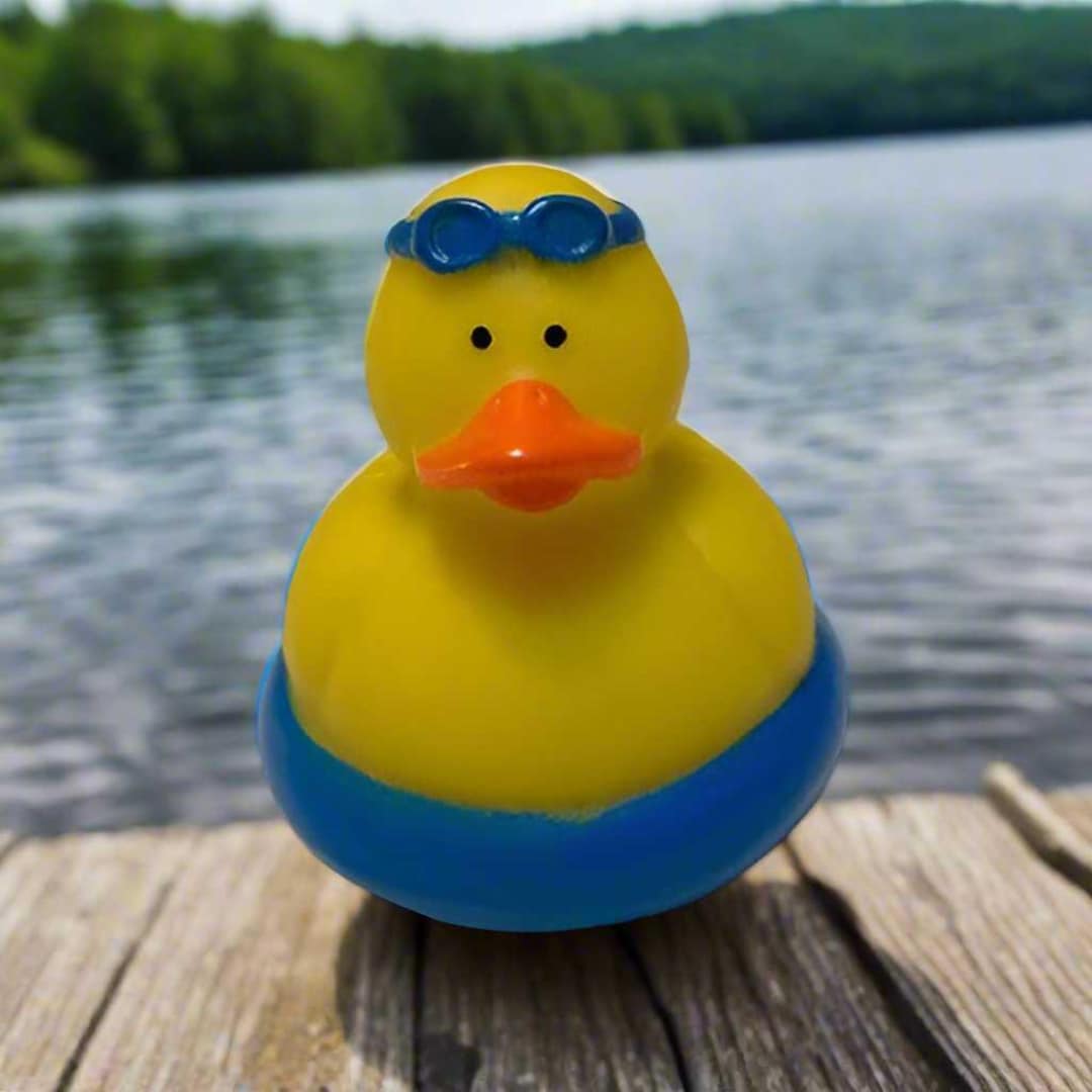 Pool Inner Tube Blue Rubber Duck Cruise Ducks Kids Bath Toy Stress ...