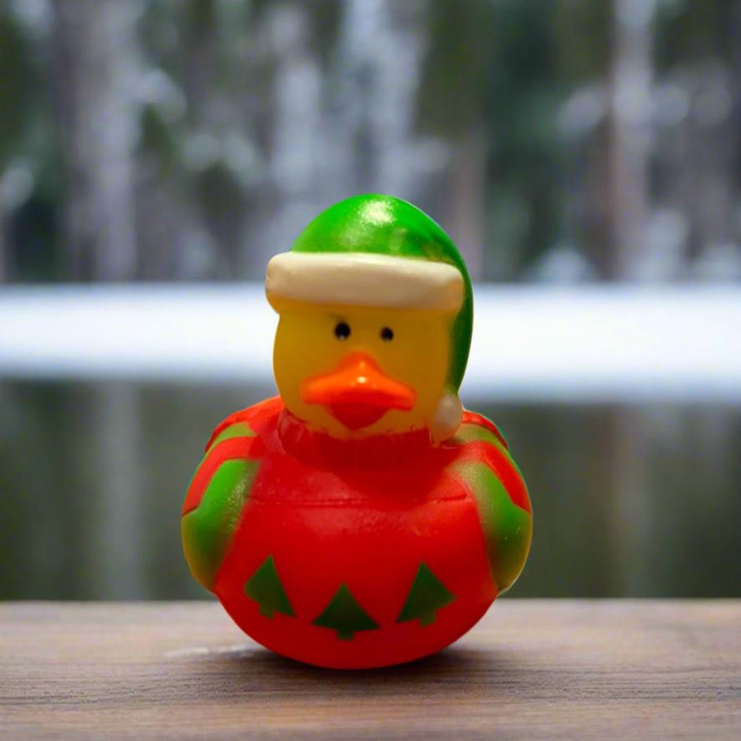 Ugly Christmas Tree Sweater Rubber Duck Cruise Ducks Kids Bath Toy ...