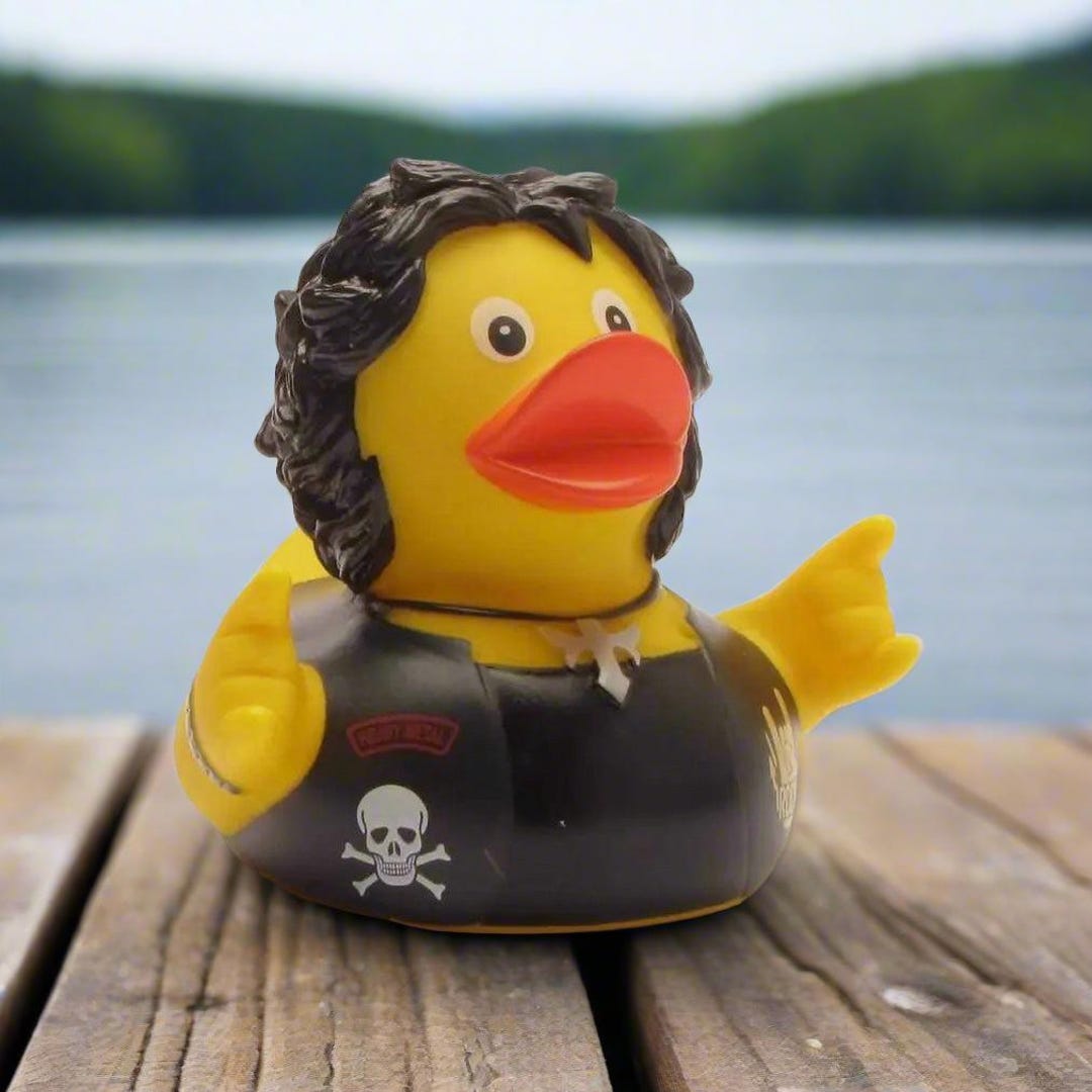 Heavy Metal Rubber Duck Cruise Ducks Kids Bath Toy Stress Relief ...