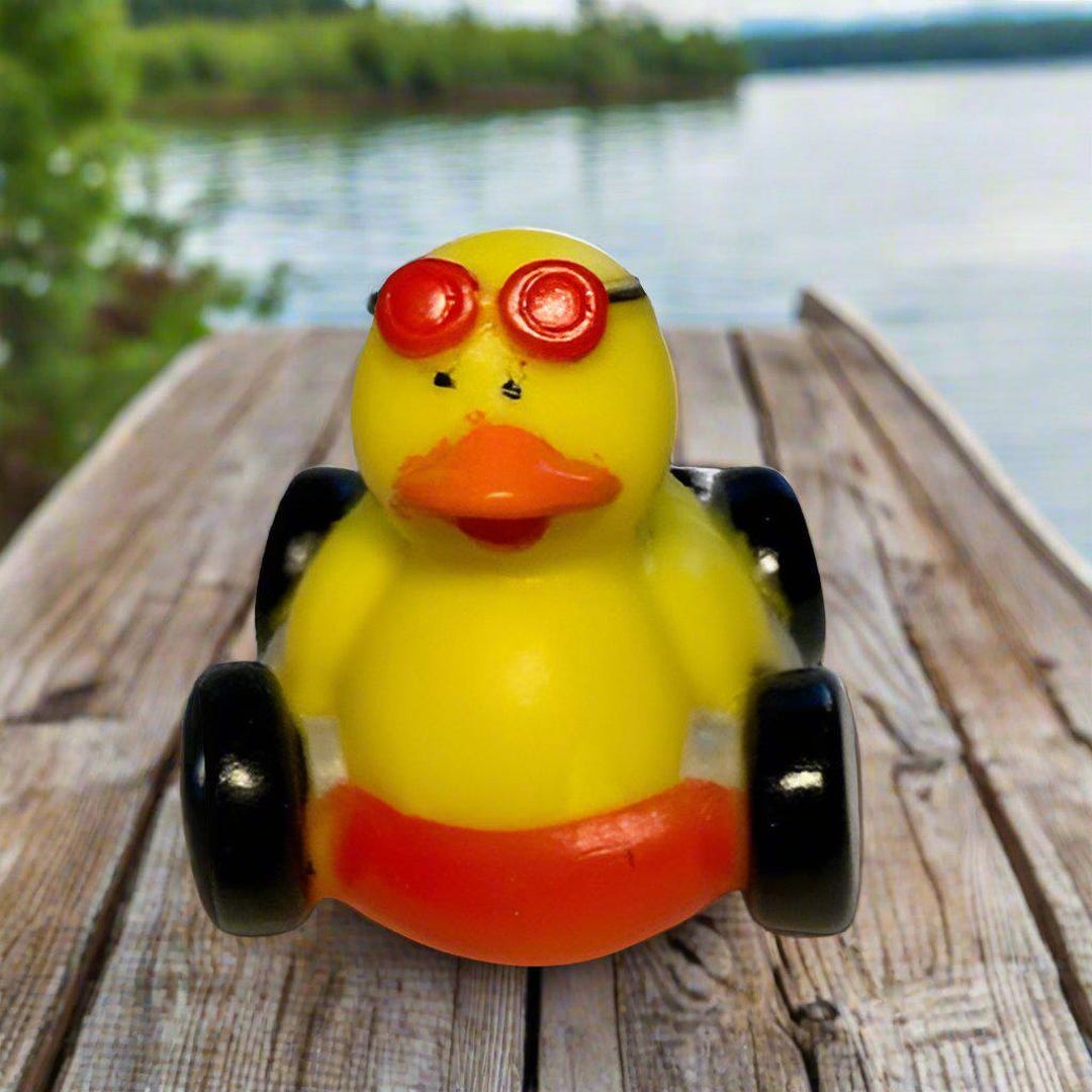 Go Cart Rubber Duck Cruise Ducks Kids Bath Toy Stress Relief Debugging ...