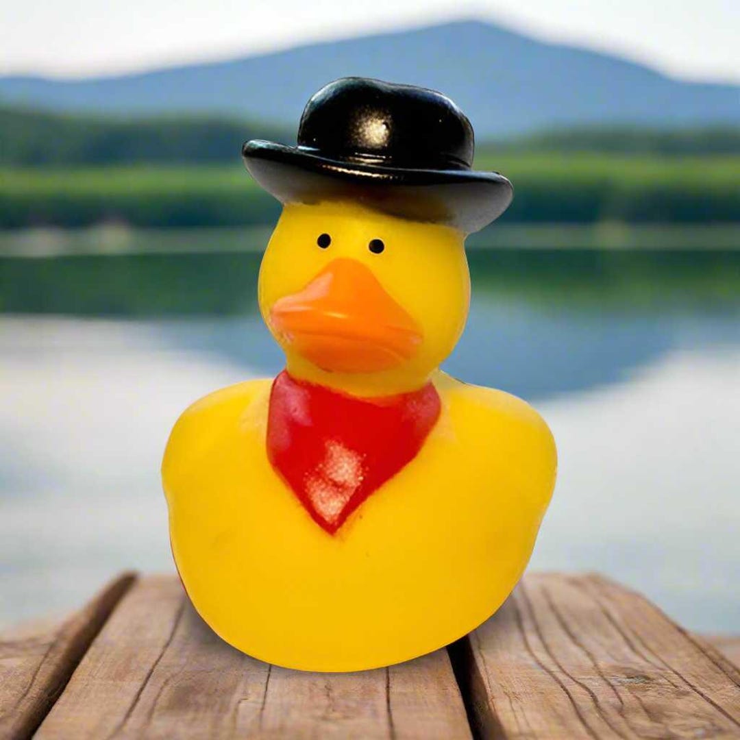 Cowboy Huckleberry Rubber Duck Cruise Ducks Kids Bath Toy Stress Relief ...