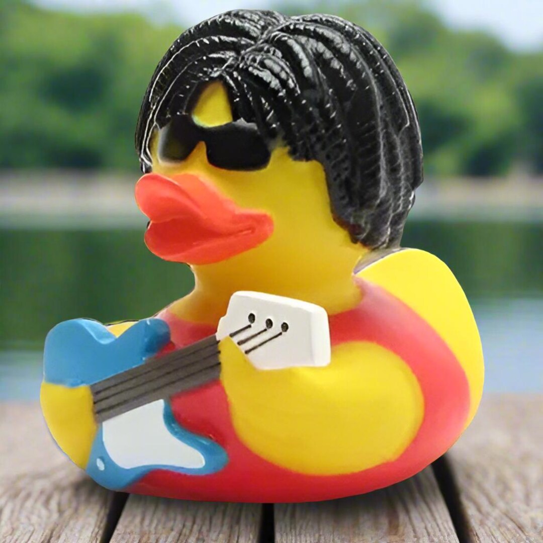 Rock N Roll Rubber Duck Cruise Ducks Kids Bath Toy Stress Relief ...