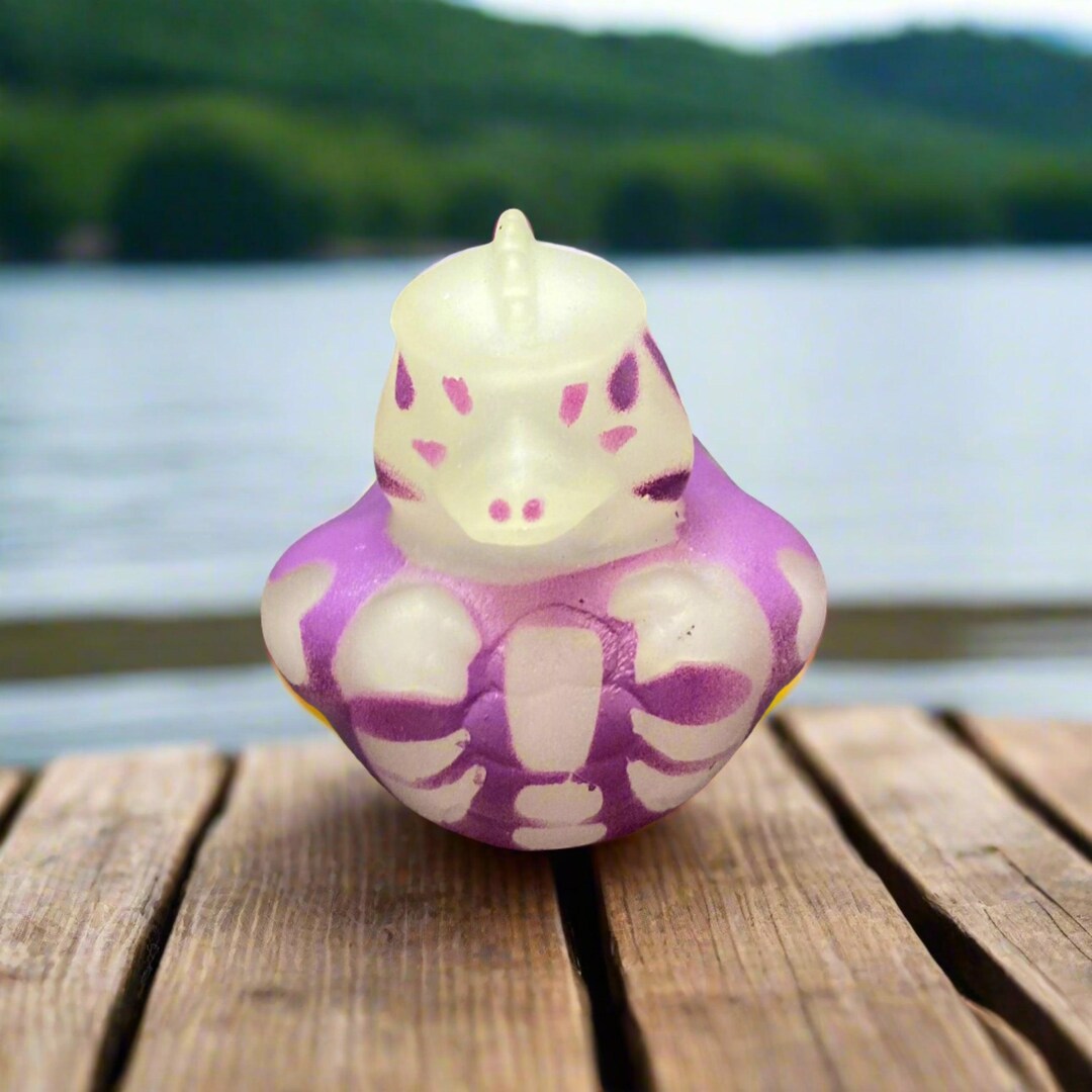 Glow Purple Dinosaur Rubber Duck Cruise Duck Kid Bath Toys Stress ...