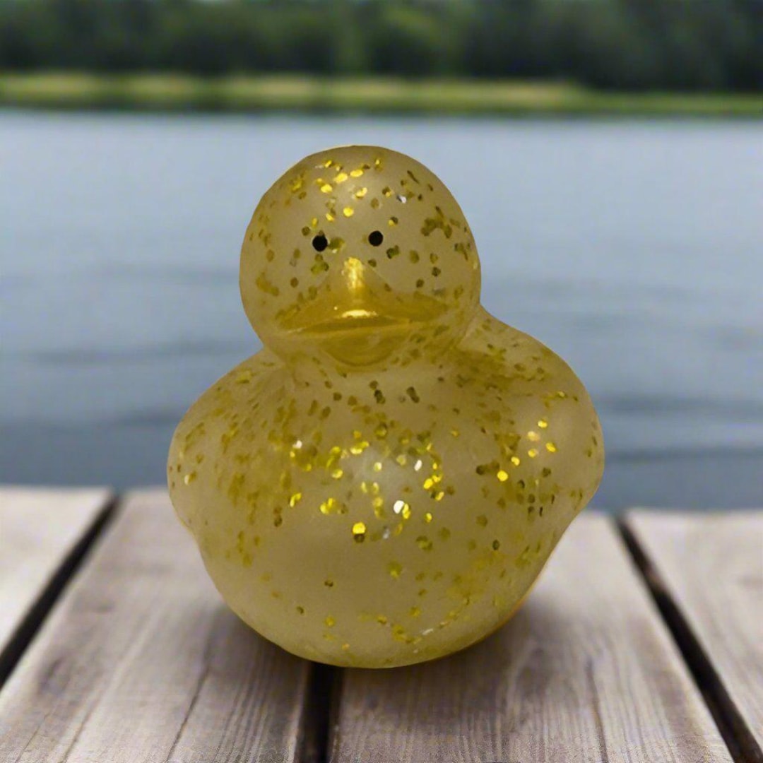 Glitter Gold Rubber Duck Cruise Ducks Kids Bath Toys Stress Relief ...
