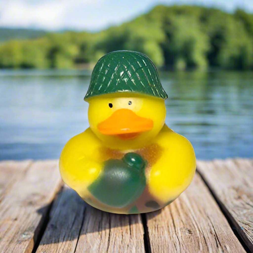 Canteen Army Boy Rubber Duck Cruise Ducks Kids Bath Toys Stress Relief ...