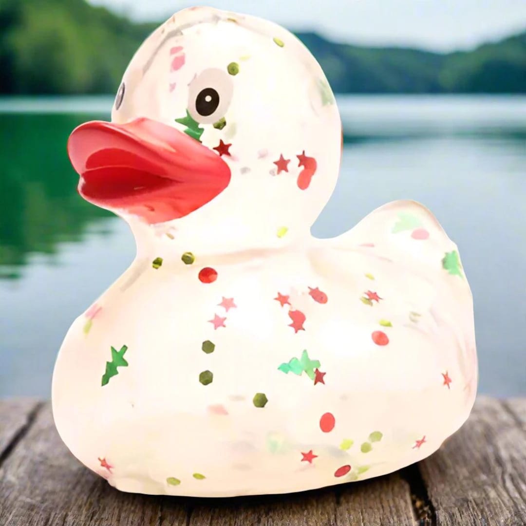 Christmas Glitter Rubber Duck Cruise Ducks Kids Bath Toy Christmas ...