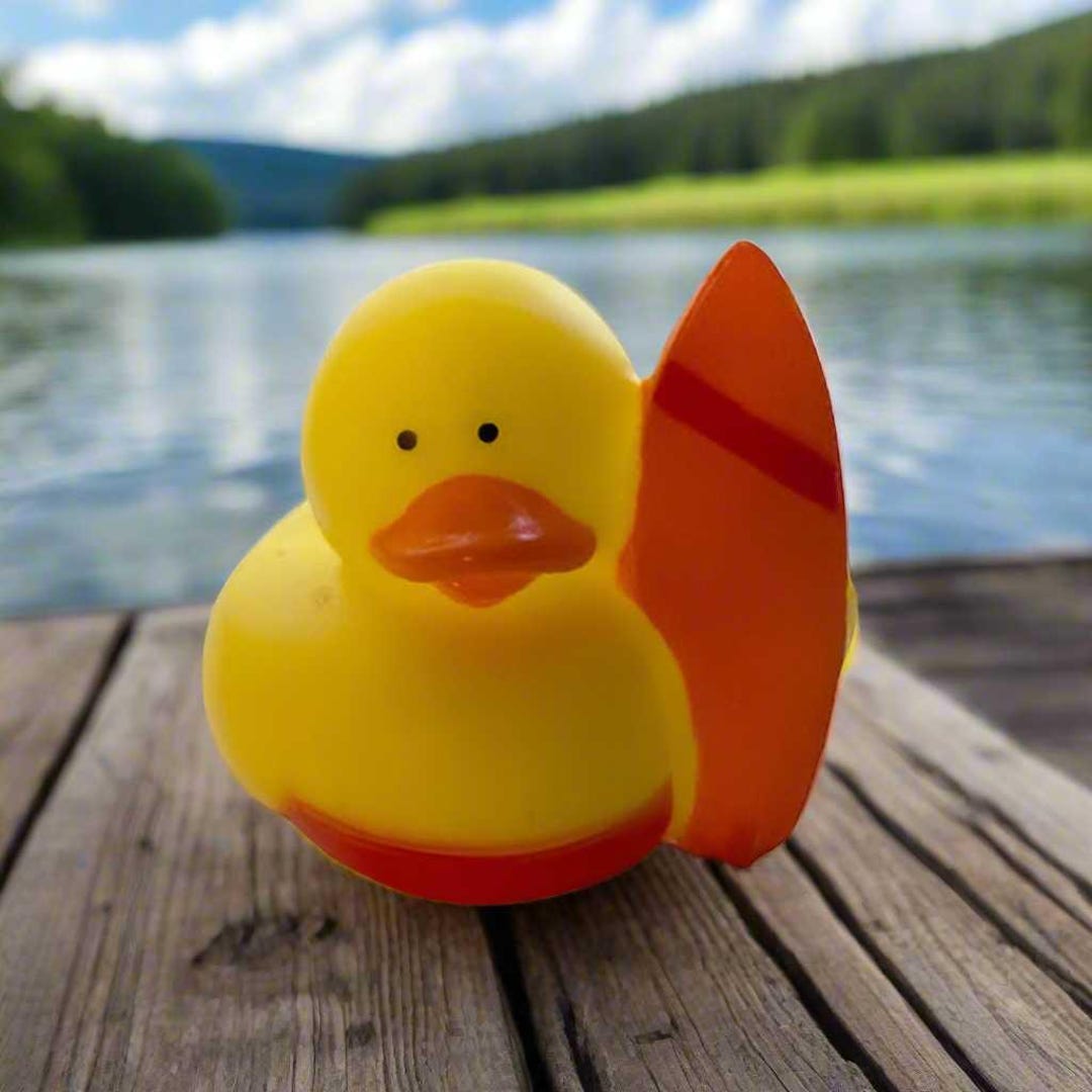 Surfer Orange Rubber Duck Cruise Ducks Kids Bath Toy Stress Relief ...
