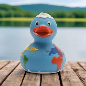 Planet Earth Rubber Duck Cruise Duck Kid Bath Toy Stress Relief ...
