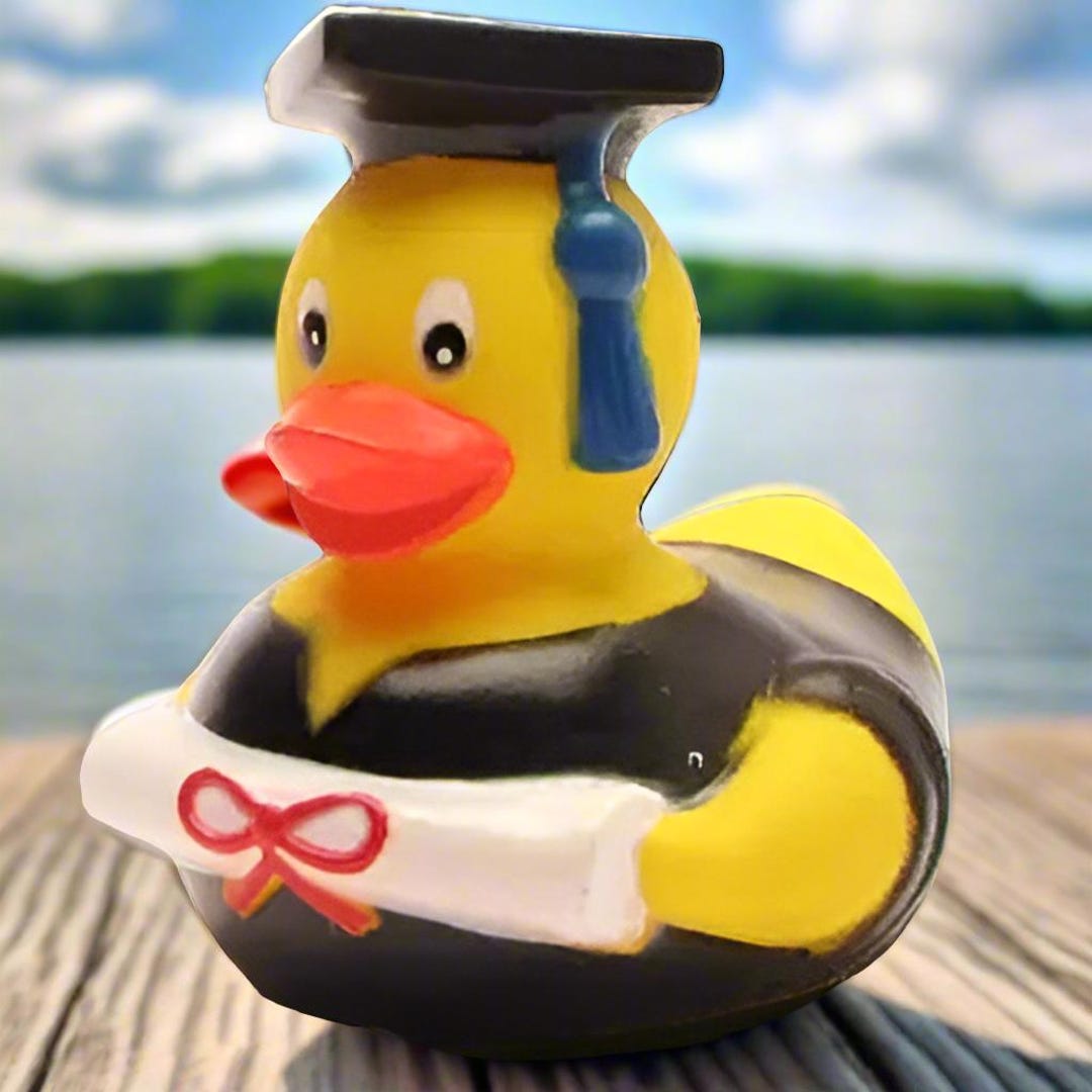 Graduation Rubber Duck Cruise Duck Kid Bath Toy Stress Relief Debugging ...