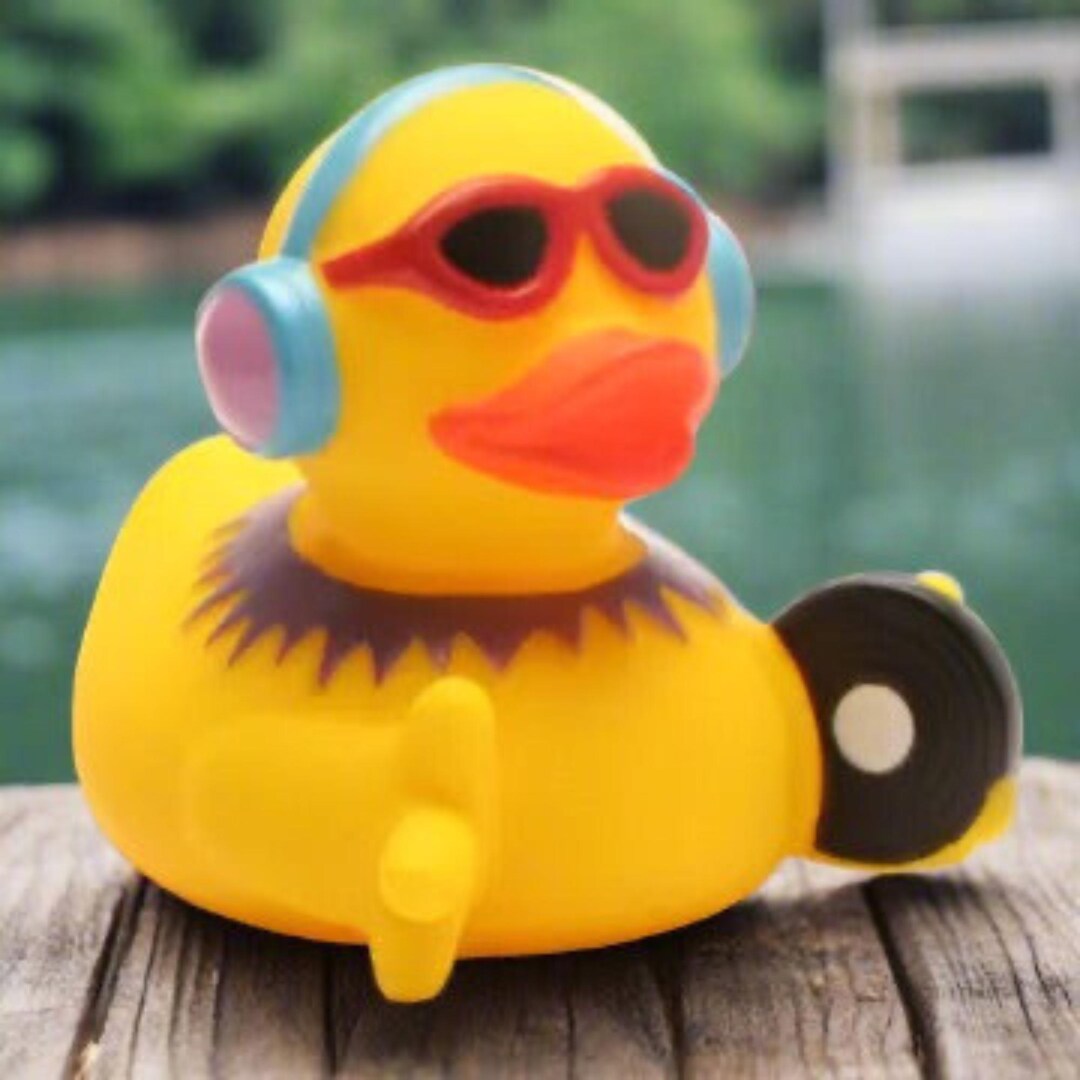 Disc Jockey Rubber Duck Cruise Ducks Kids Bath Toys Stress Relief ...