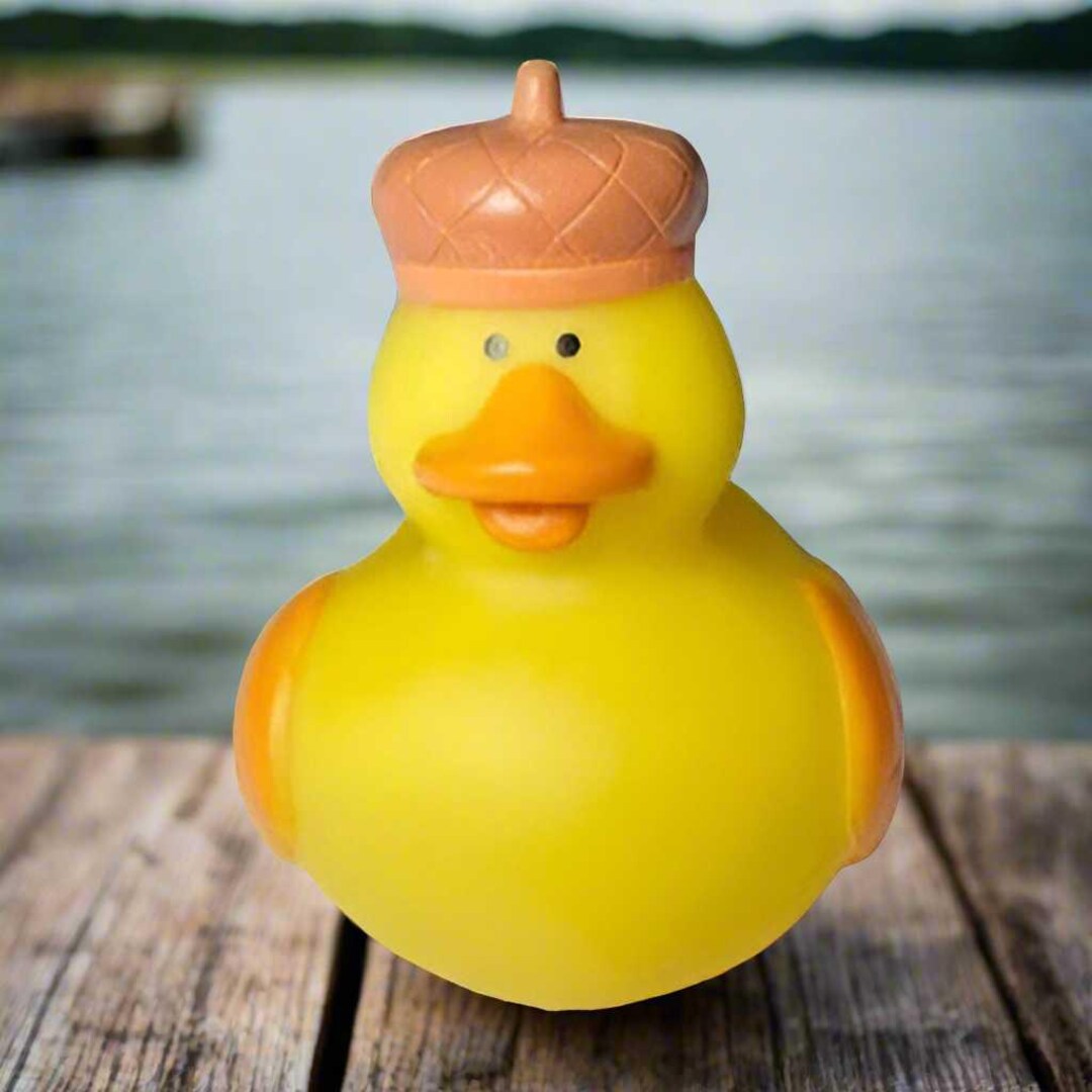 Fall Leaf Autumn Orange Rubber Duck Cruise Ducks Kids Bath Toy Stress ...