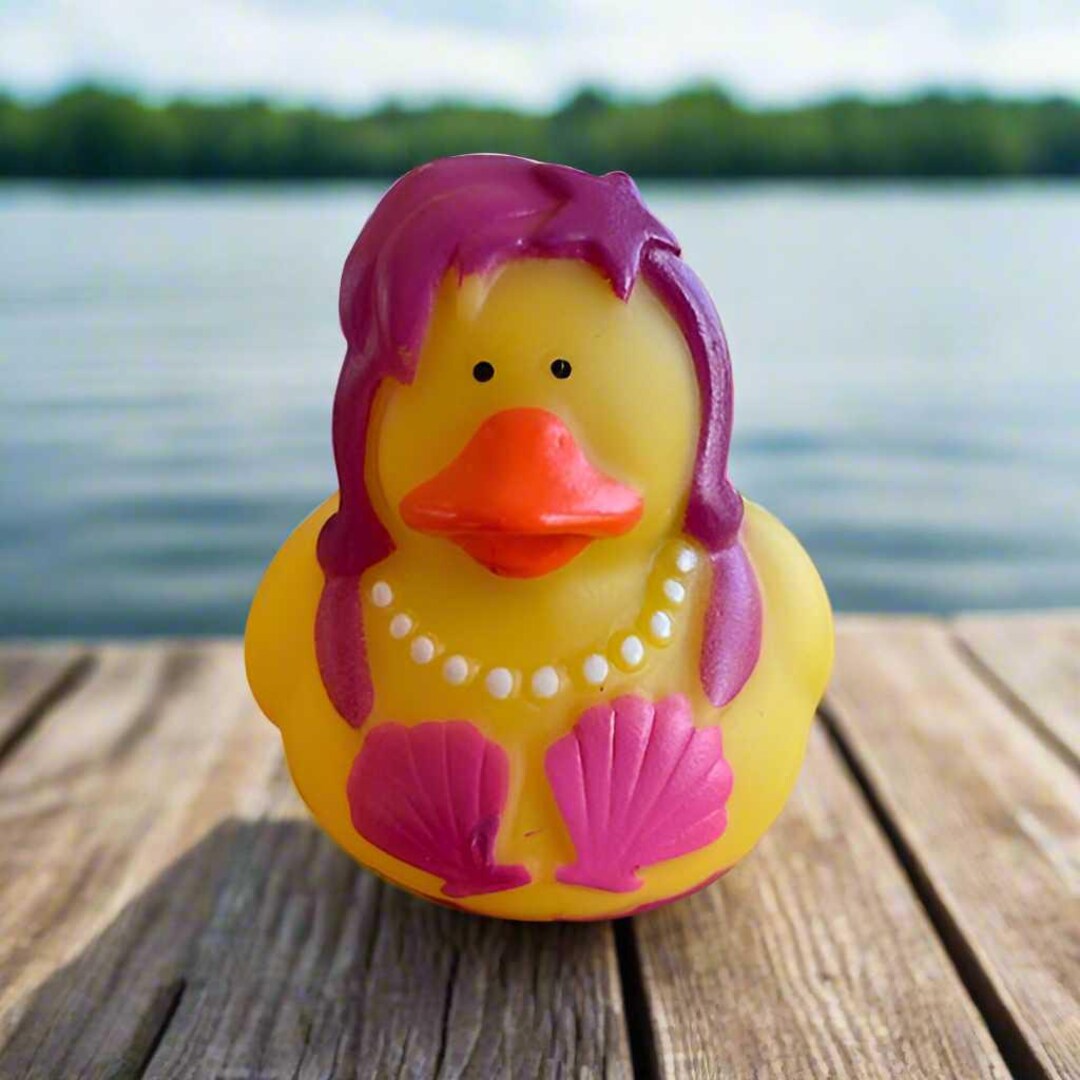 Mermaid Bubbles Rubber Duck Cruise Ducks Kids Bath Toy Stress Relief ...