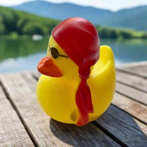 Pirate Red Rubber Duck Cruise Duck Kid Bath Toy Stress Relief Debugging ...