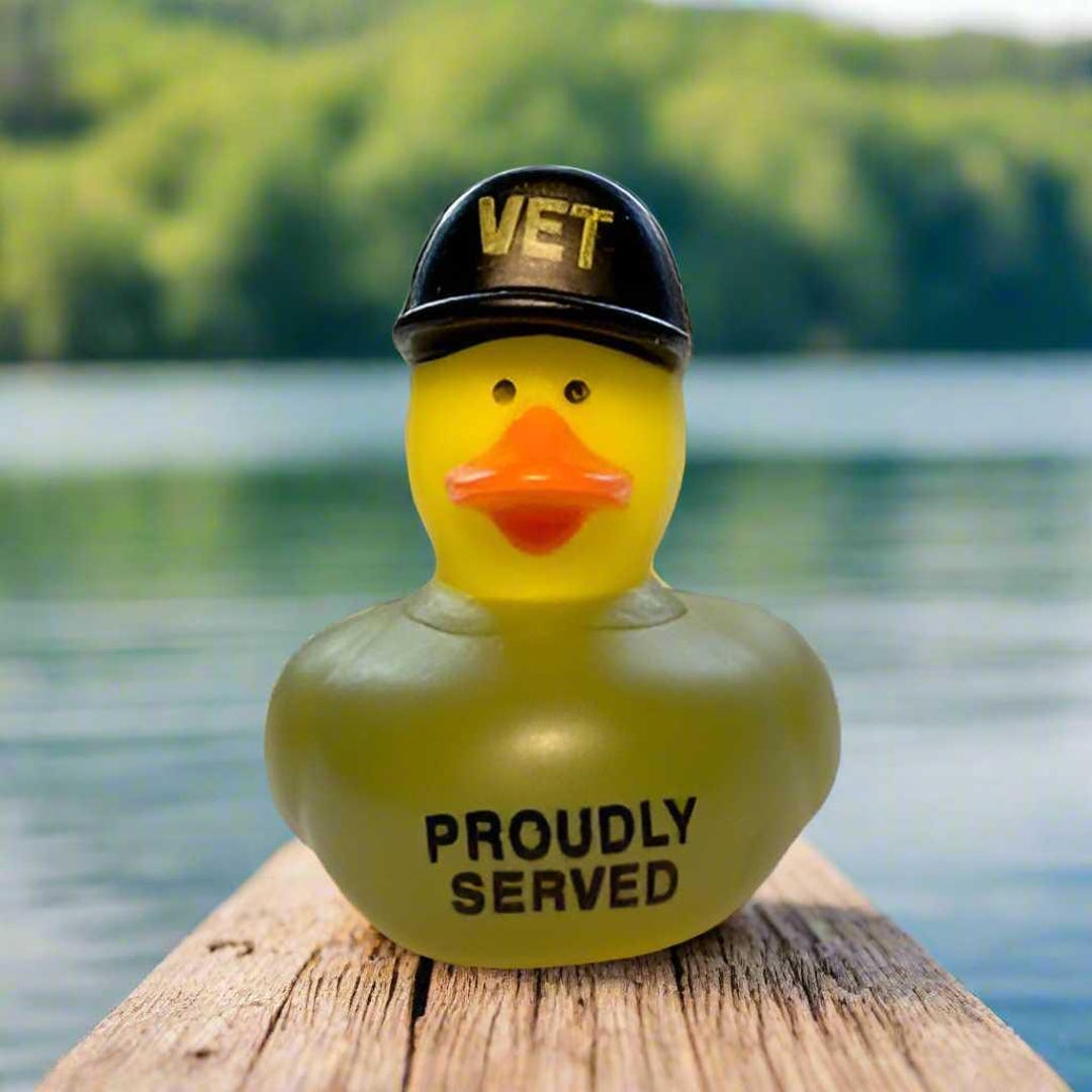 Veteran Rubber Duck Cruise Ducks Kids Bath Toy Stress Relief Debugging ...