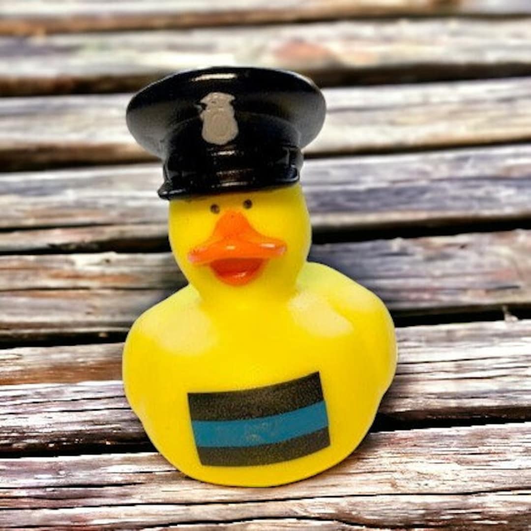 Officer Blue Line Rubber Duck Cruise Ducks Kids Bath Toy Stress Relief ...