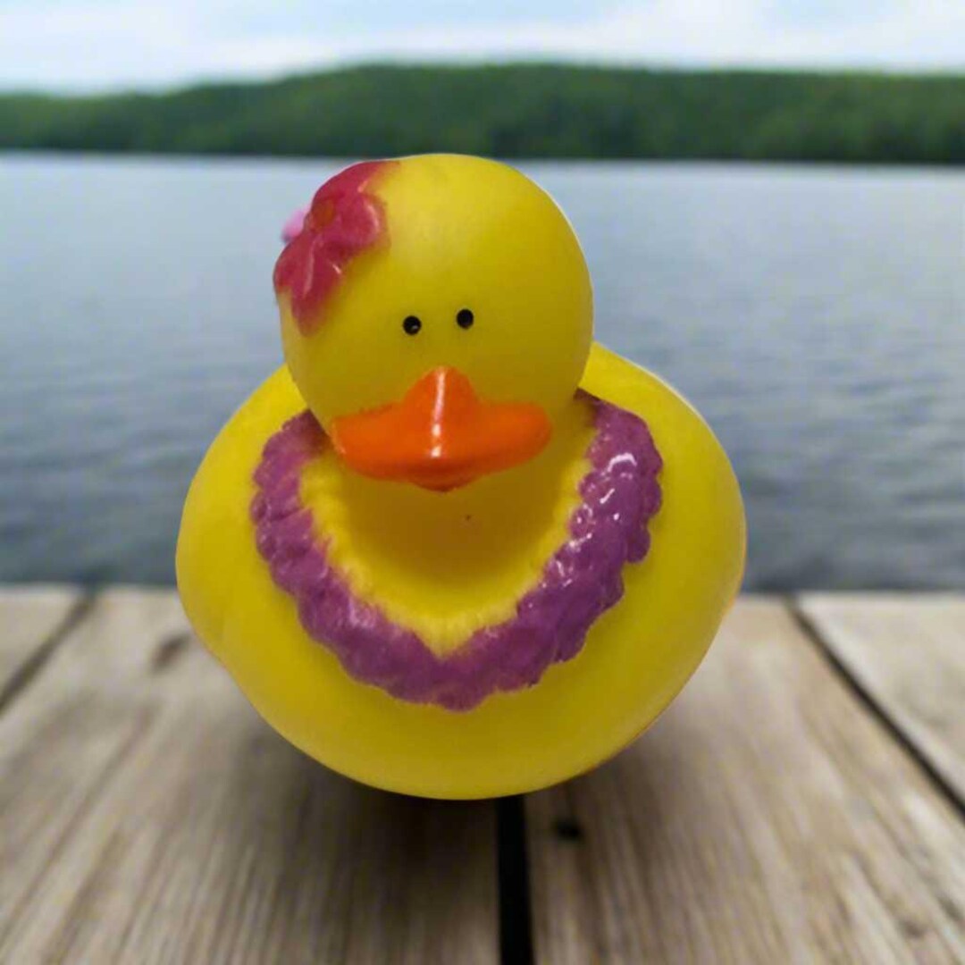 Hawaiian Hula Rubber Duck Cruise Ducks Kids Bath Toy Stress Relief ...