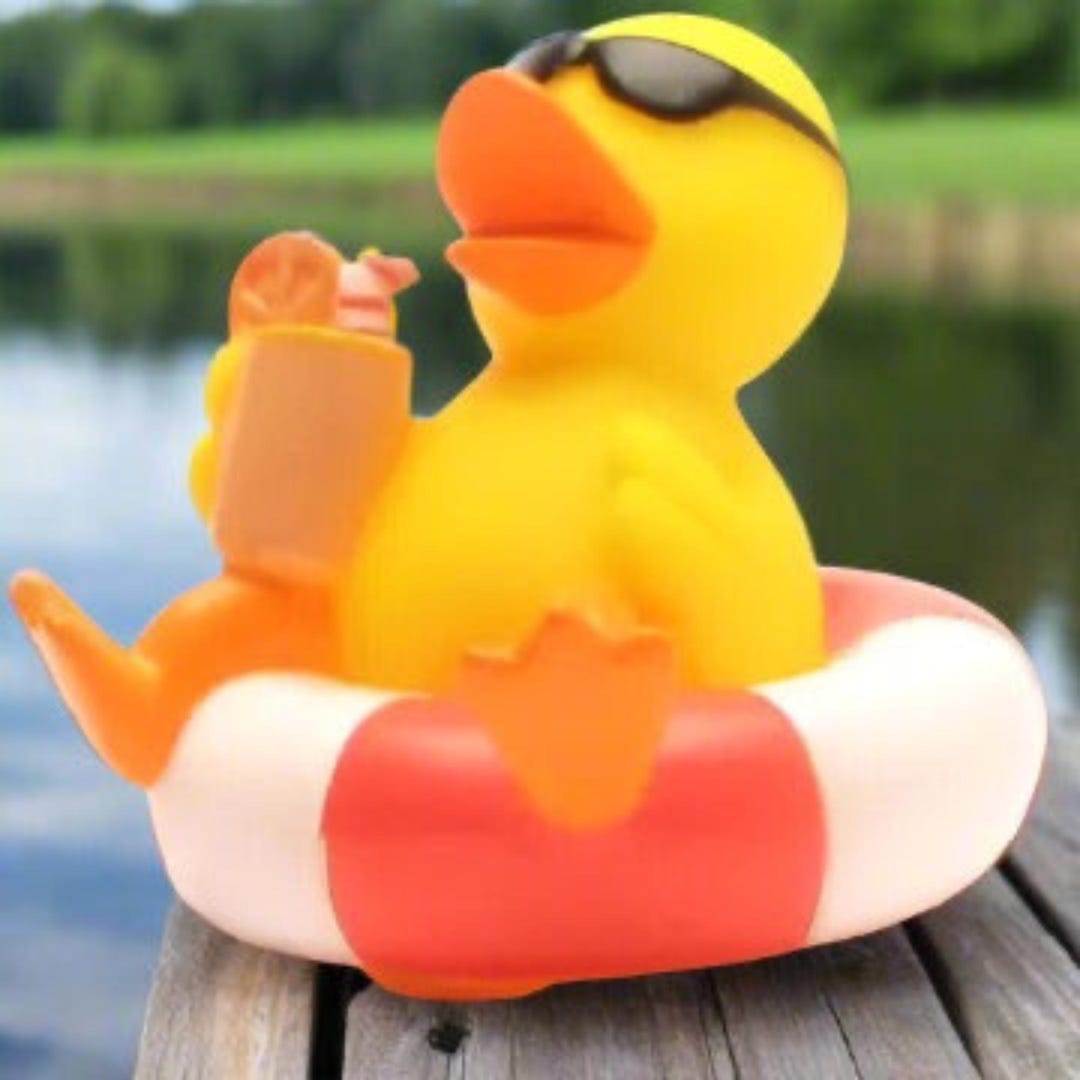 Summertime Rubber Duck Cruise Ducks Kids Bath Toy Stress Relief ...