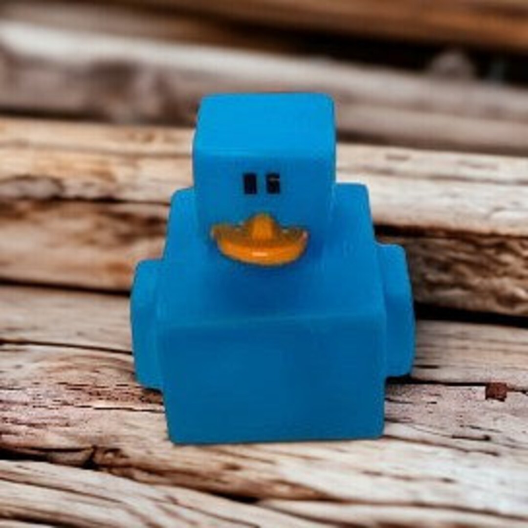 Block Blue Dye Rubber Duck Cruise Ducks Kids Bath Toys Stress Relief ...