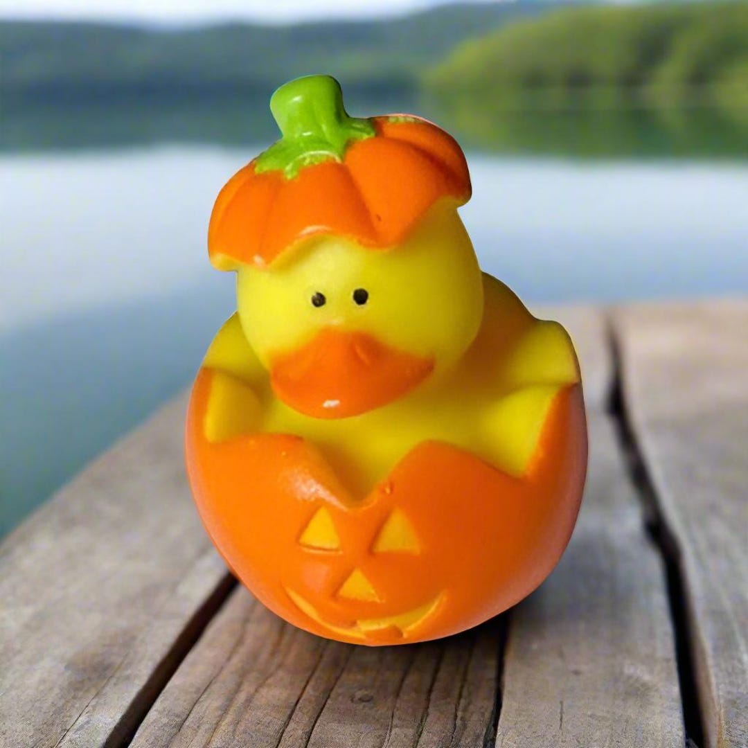 Peter Pumpkin Head Rubber Duck Cruise Ducks Kids Bath Toy Stress Relief ...