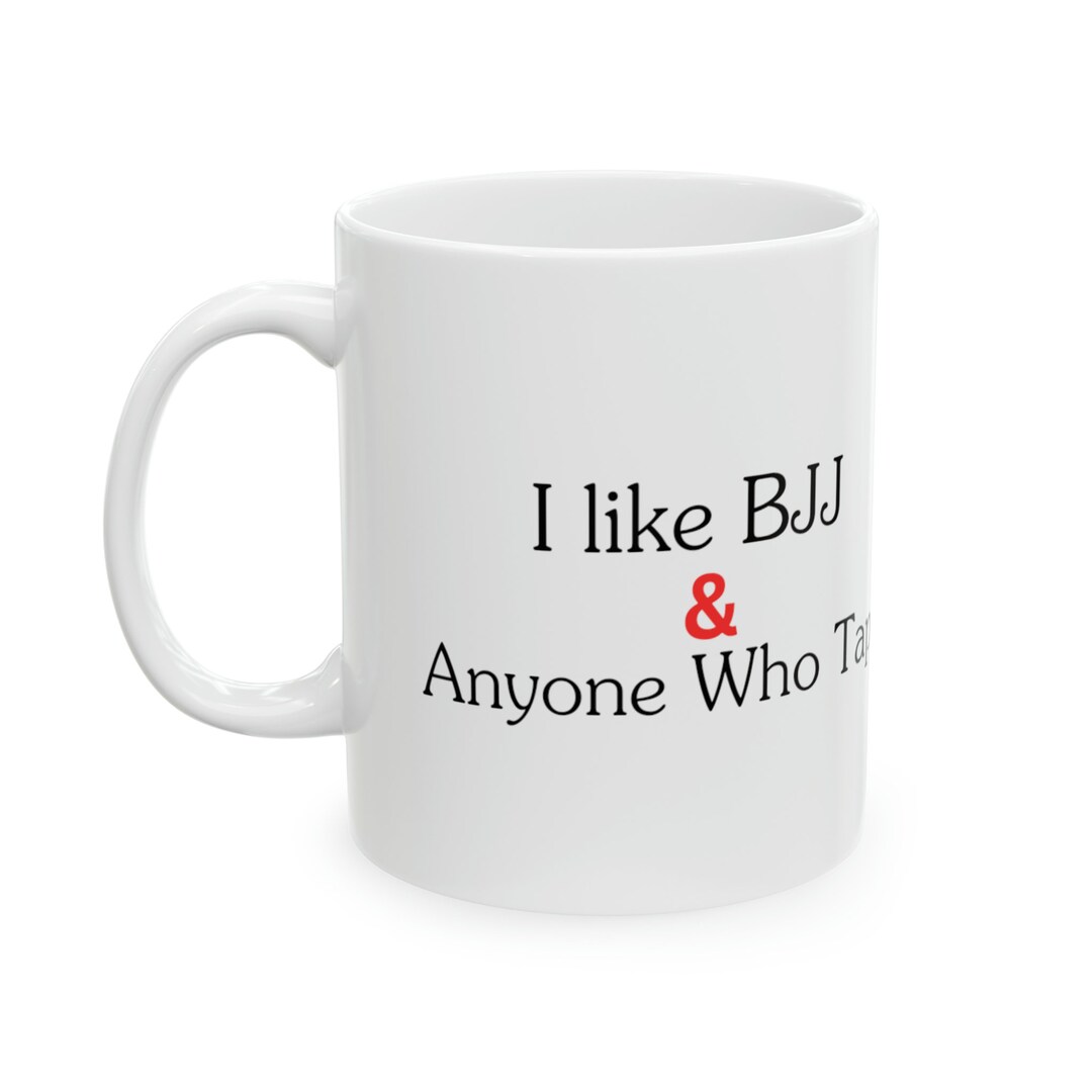 BJJ White Ceramic Tea Cup Gift for Men and Women, MMA - Etsy