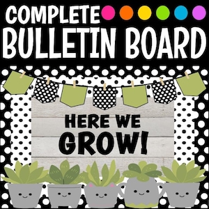 Here We Grow! Complete Bulletin Board Kit for Back to School With ...