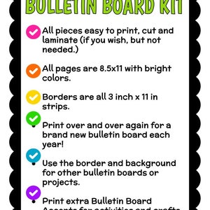 Welcome Back! Complete Bulletin Board Kit With Neon and Black and White ...