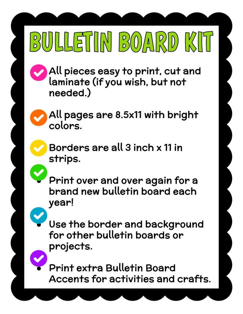 Welcome Back! Complete Bulletin Board Kit With Neon and Black and White ...
