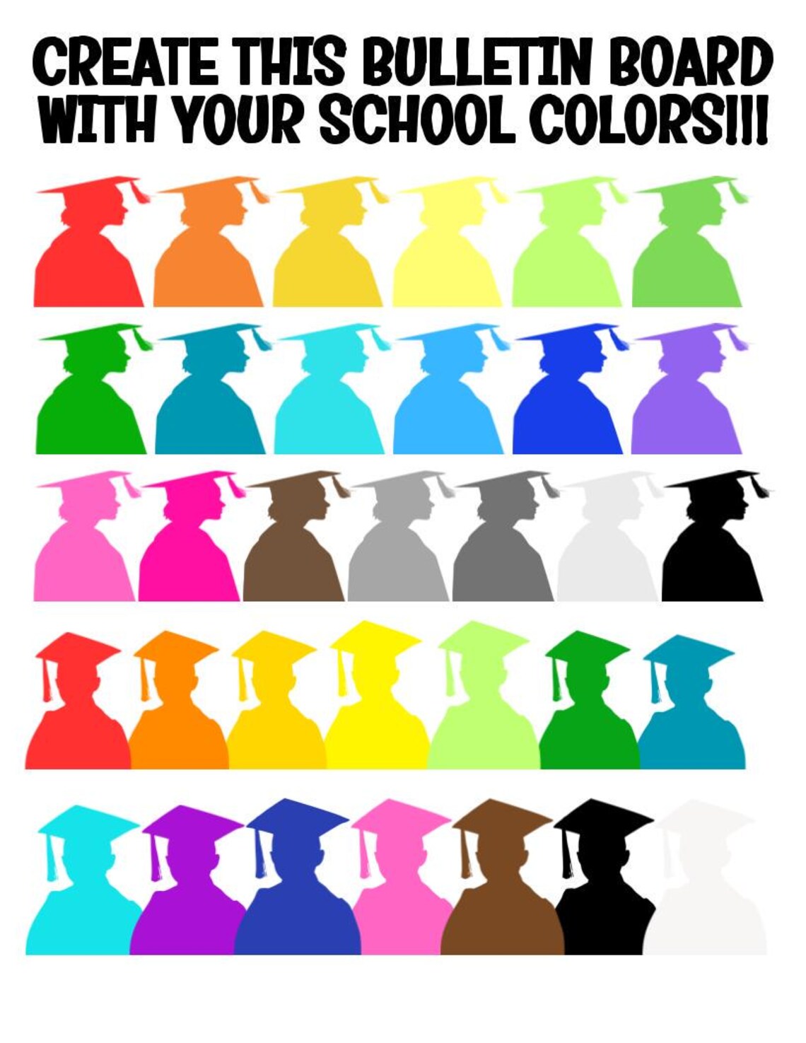 Congrats Class of 2025 Graduation Bulletin Board Kit in Any School ...