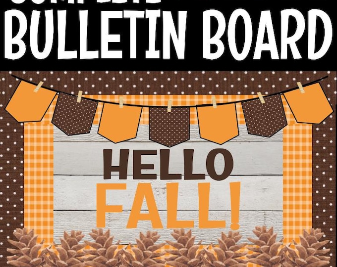 Fall Bulletin Board Kit | Fall Autumn Decor | Bulletin Board Kit ...