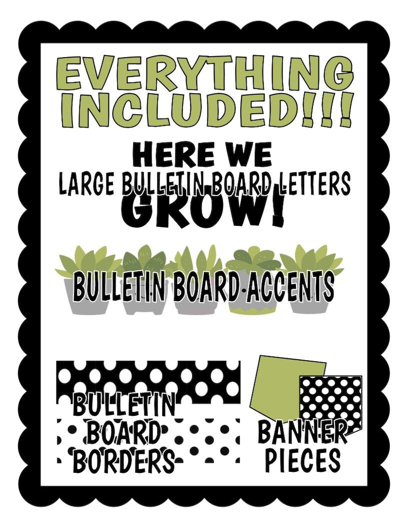 Here We Grow! Complete Bulletin Board Kit for Back to School With ...